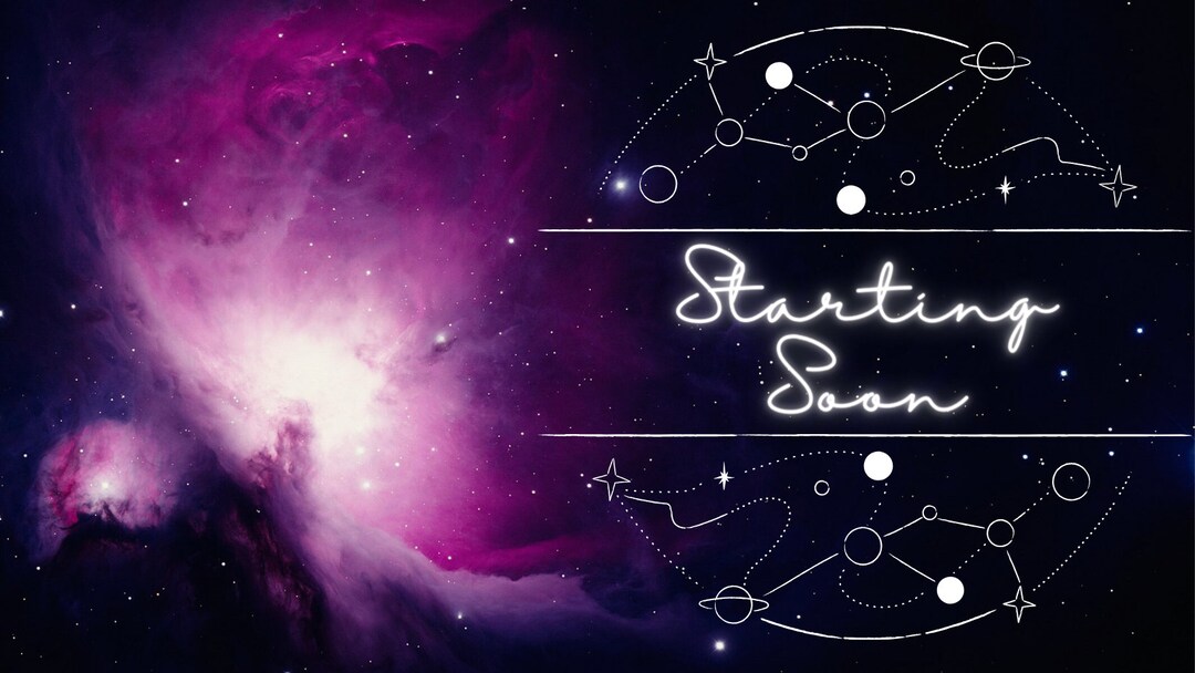 4 Animated Twitch Scenes Stars, Purple, Constellations Twitch, Youtube ...