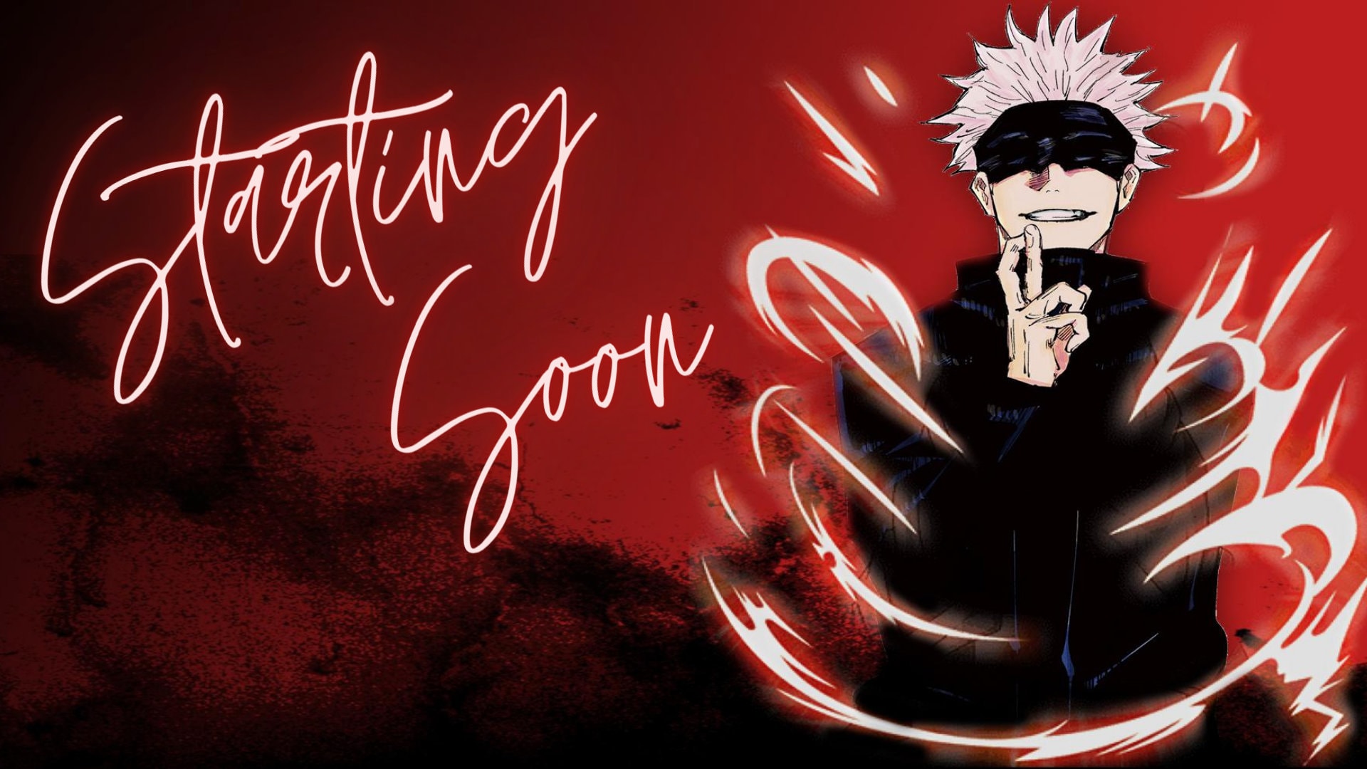 4 Animated Twitch Scenes Gojo, JJK, Red Twitch, Youtube, Kick Starting ...