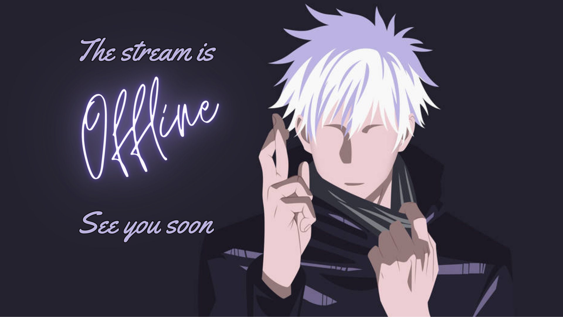 4 Animated Gojo Satoru Twitch Scenes Anime, Minimalistic, Purple, Neon ...