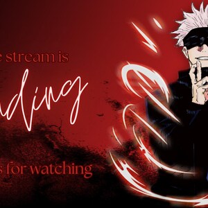 4 Animated Twitch Scenes Gojo, JJK, Red Twitch, Youtube, Kick Starting ...