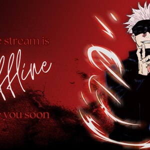 4 Animated Twitch Scenes Gojo, JJK, Red Twitch, Youtube, Kick Starting ...