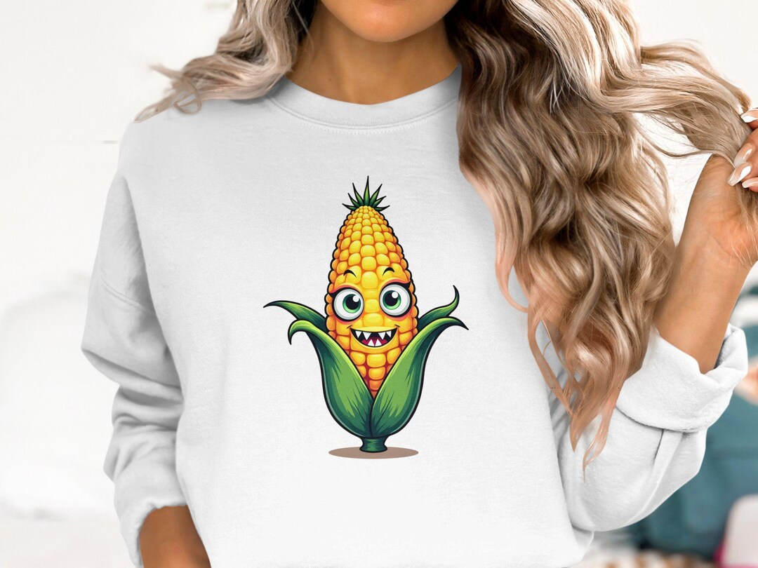 Fun Corn Sweatshirt, Cute Corn on the Cob Sweatshirt, Corn Lover Gift ...
