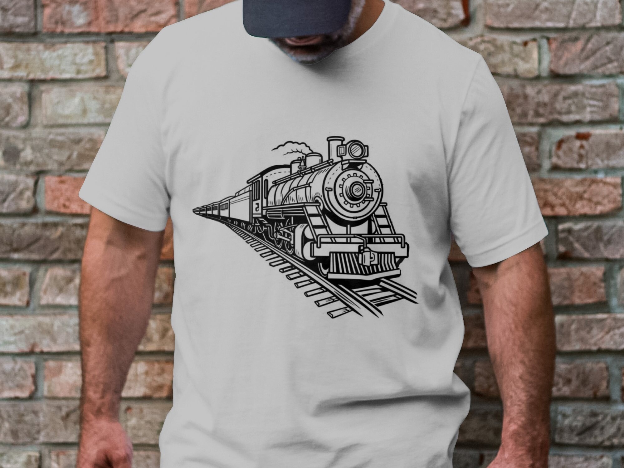 Vintage Steam Locomotive Train T-shirt, Unisex Railroad Enthusiast Tee ...
