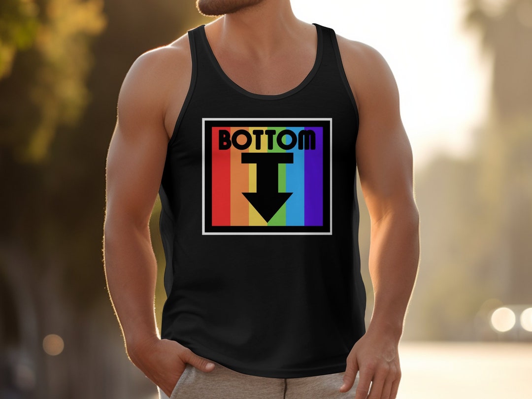 Rainbow Pride Bottom Down Arrow LGTBQ Graphic T-shirt, Unisex Fit ...