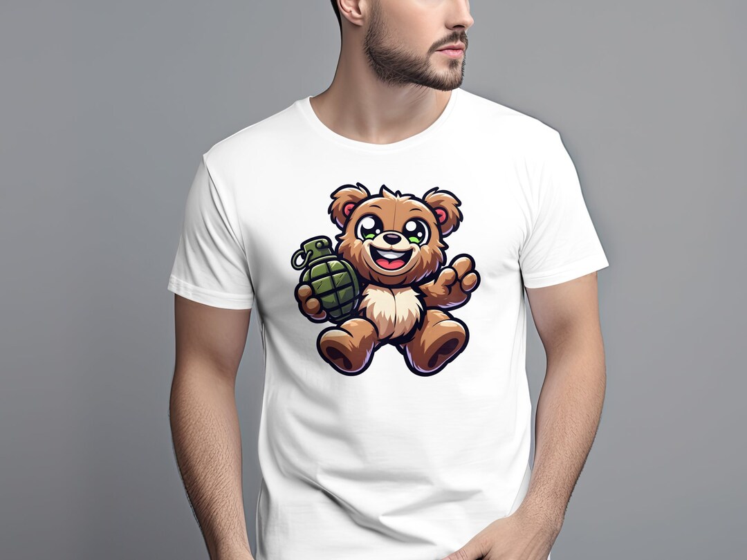 Funny Bear With Grenade Graphic Tee, Sweatshirt, and Tank Top - Unisex ...