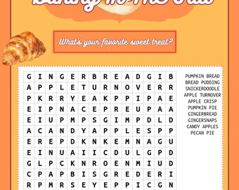 Autumn Word Search Puzzle | Autumn Games | Autumn Word Puzzle - Etsy