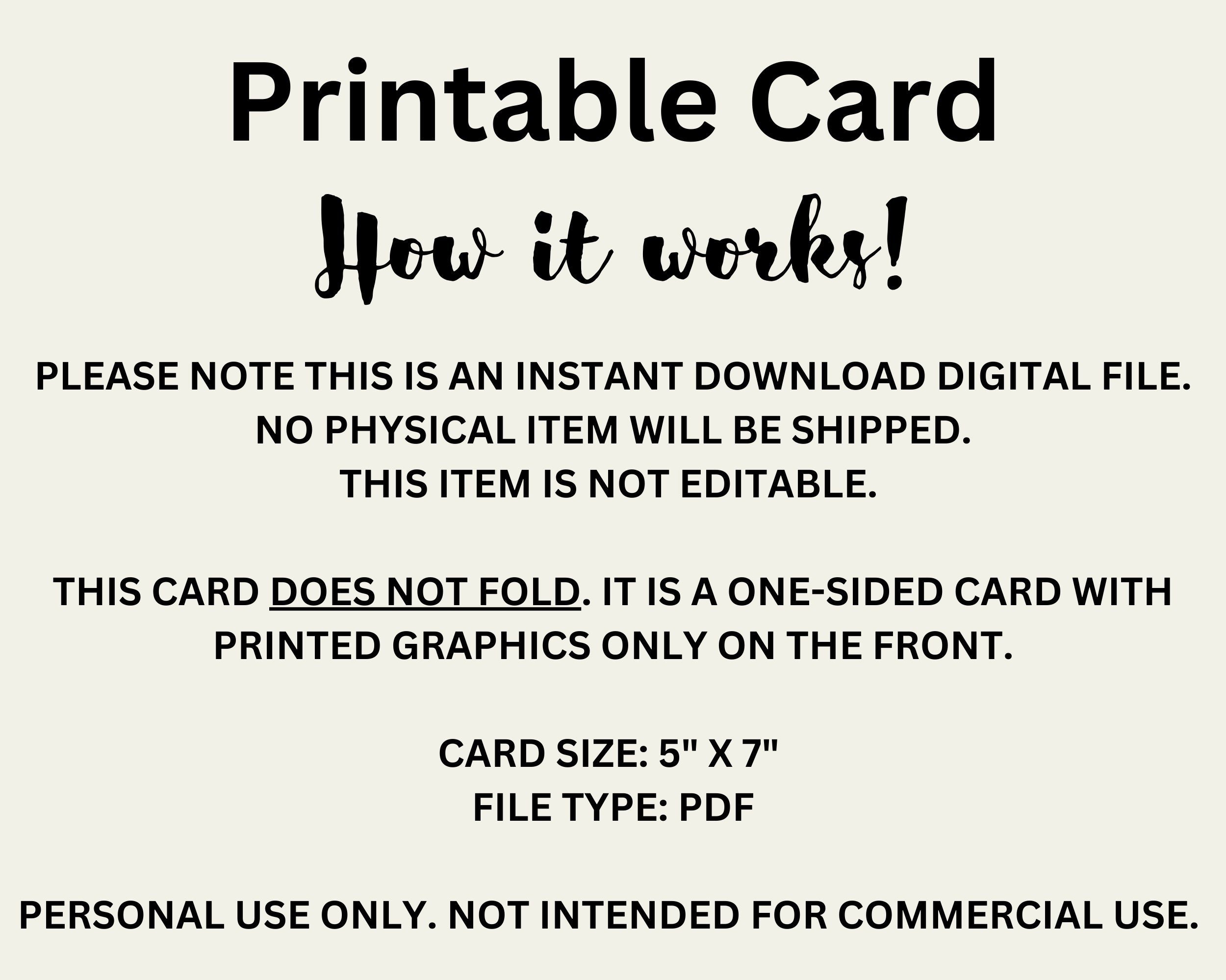 Printable Mother's Day Card, Happy Mother's Day Card, Mother's Day ...