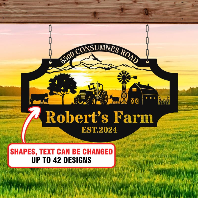 Metal Farm Signs - Etsy