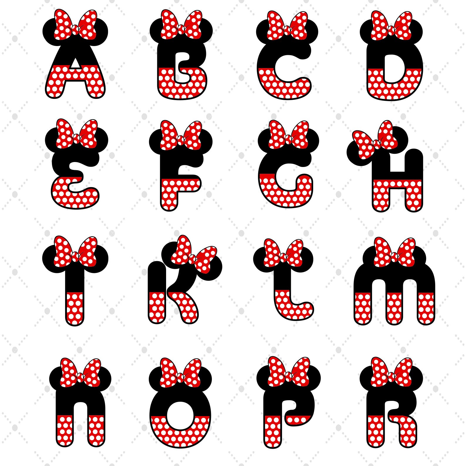 38 Mouse Font Svg Bundle, Letters and Numbers Svg, Mouse Ears Font Svg ...