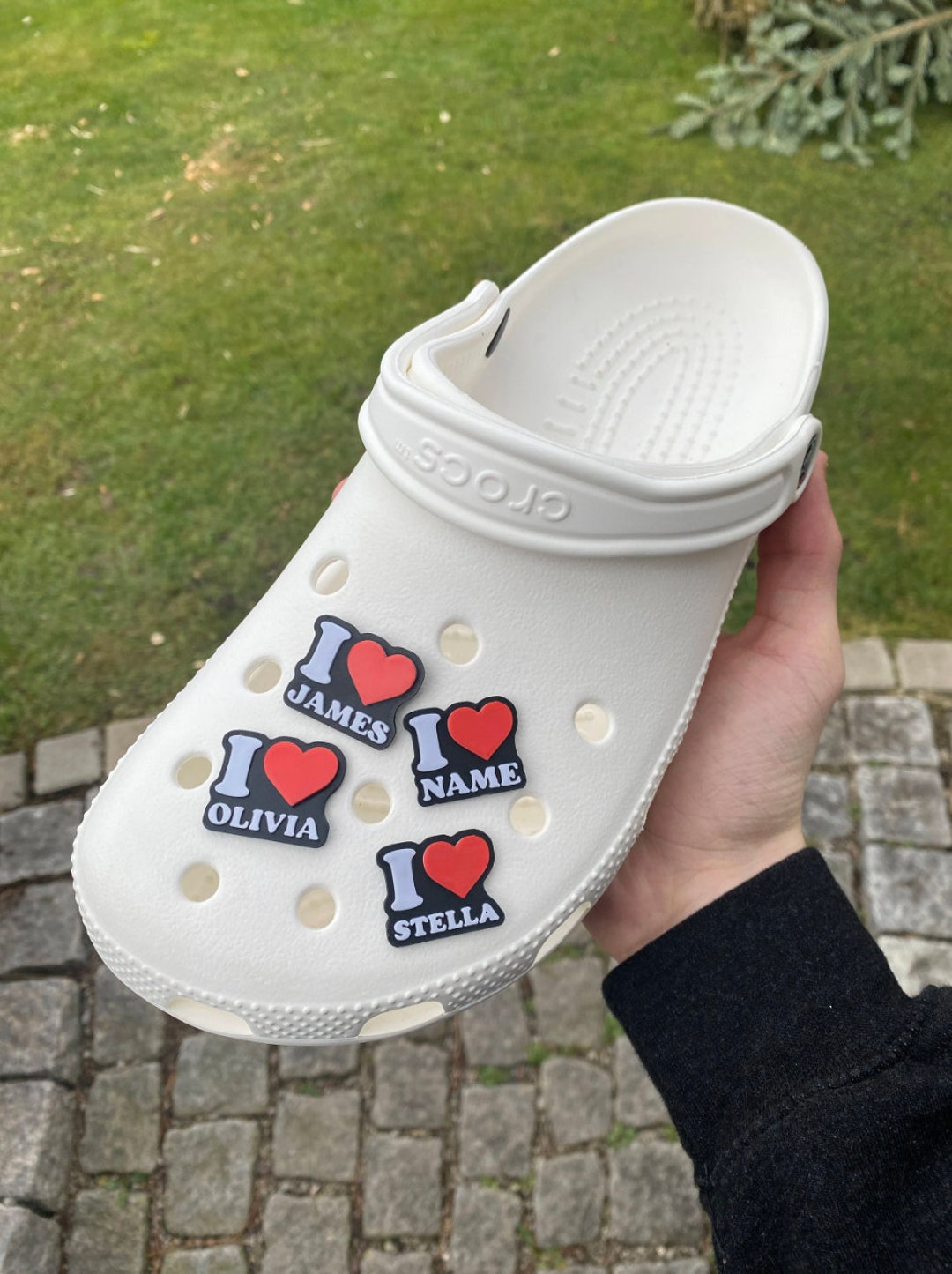 Custom Name Heart Clog Charms for Adults & Kids Crocs: Personalized 3D ...