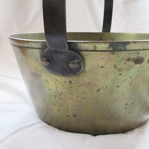 Large Antique Camp Fire Brass Cast Iron Cooking Vessel Pot Circa 1865 ...