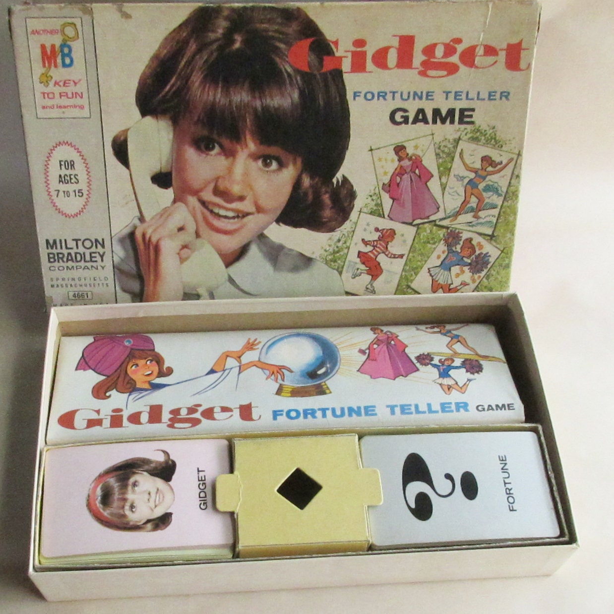 Vintage 1966 Milton Bradley Gidget Sally Field Fotune Teller Game ...