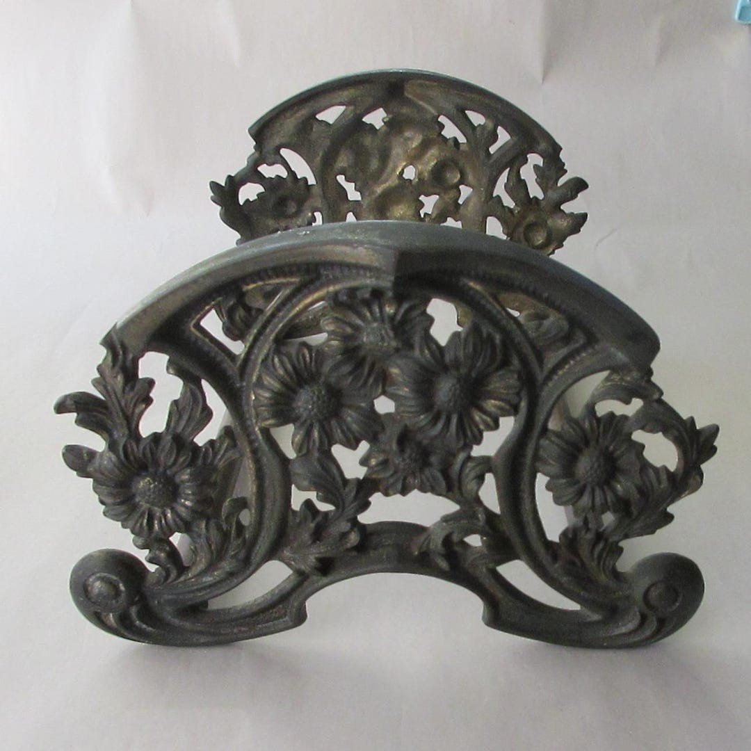 Vintage Victorian Judd Metal Book Rack Holder Expanding Child With Dove ...