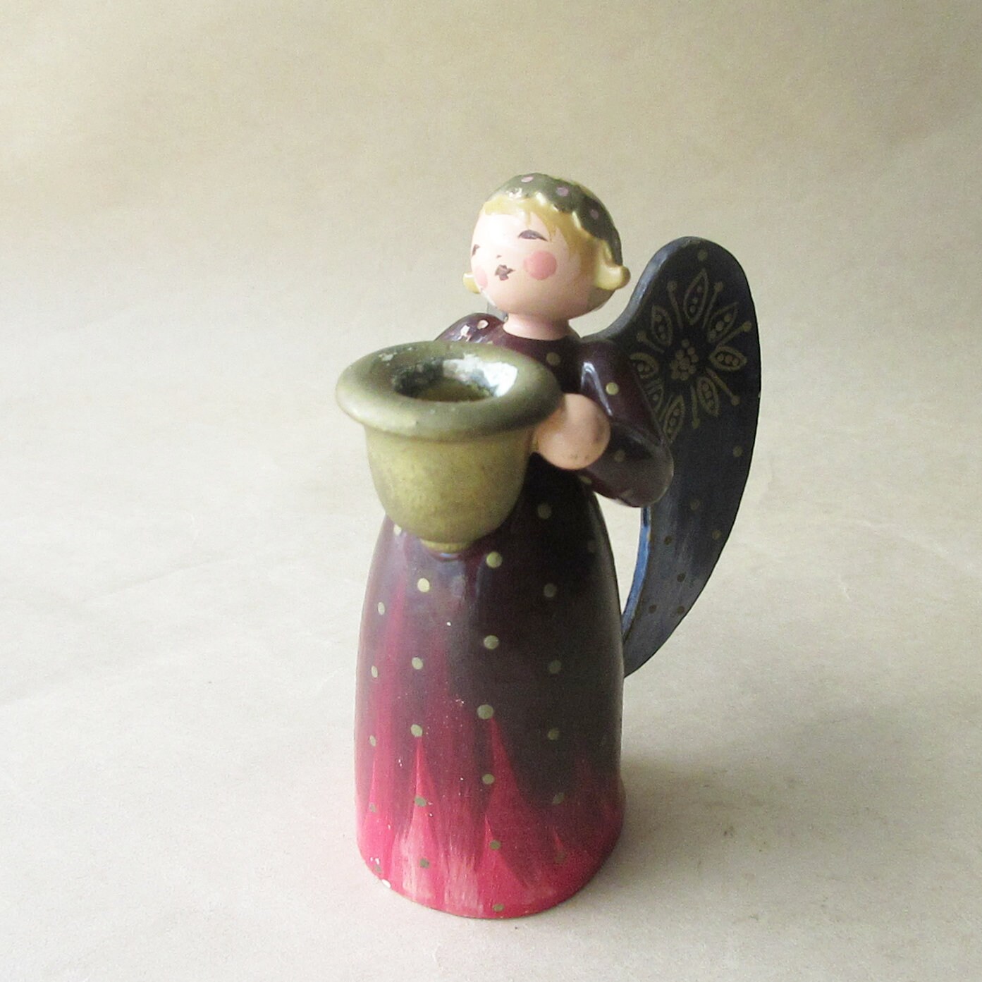 Vintage Erzgebirge East Germany Wendt and Kühn Expertic Wood Angel ...