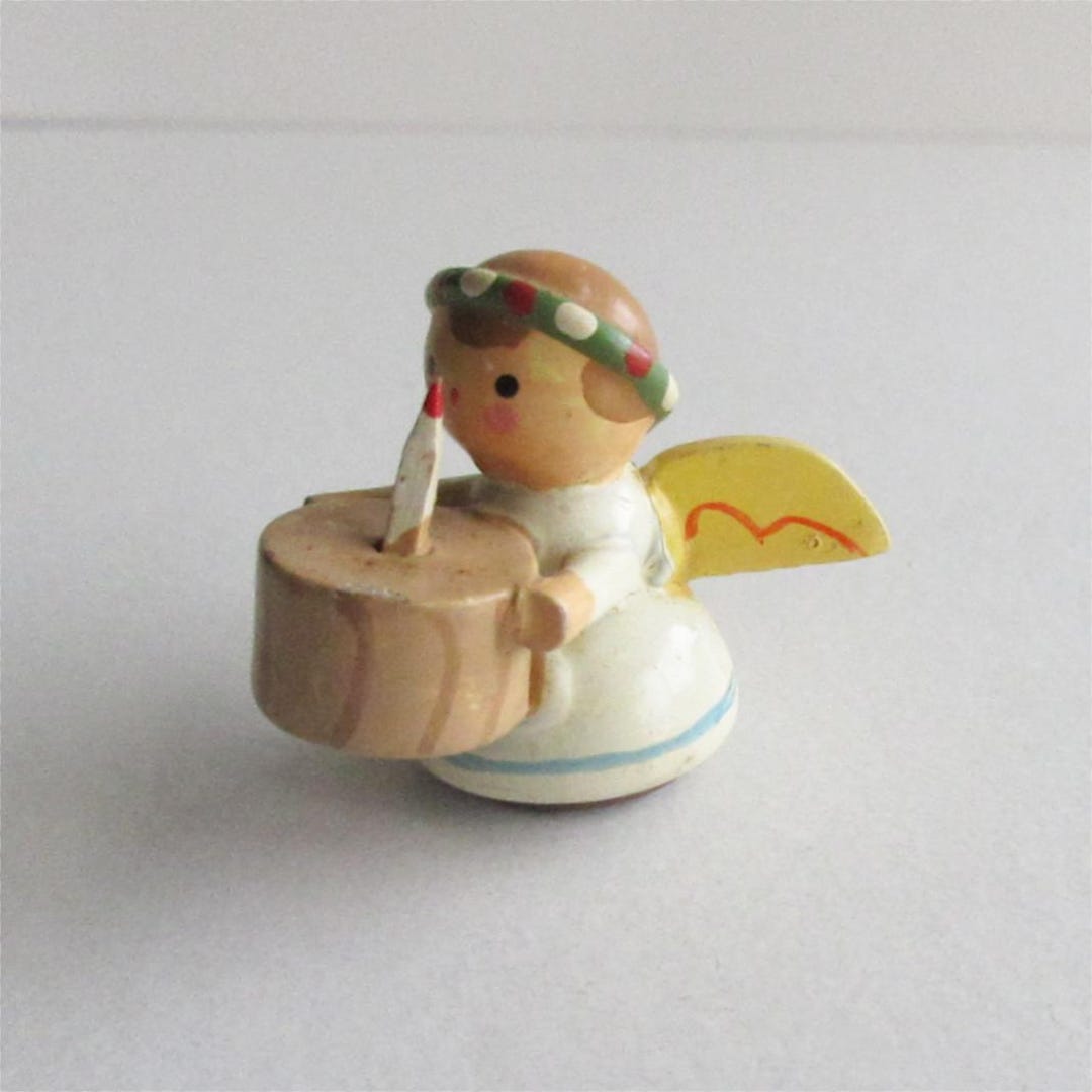 Italy Vintage Sevi Angel Wooden Wood Hand Made Christmas Decoration ...