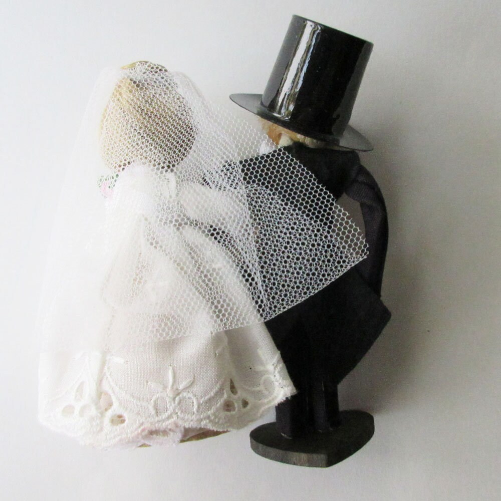 Vintage Resi Prosel West Germany Wooden Bride And Groom Dolls | Etsy