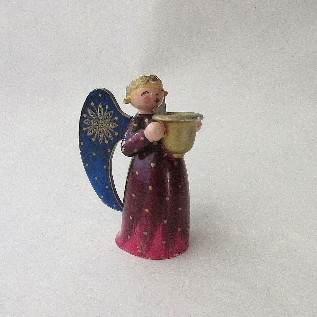 Vintage Erzgebirge East Germany Wendt and Kühn Expertic Wood Angel ...