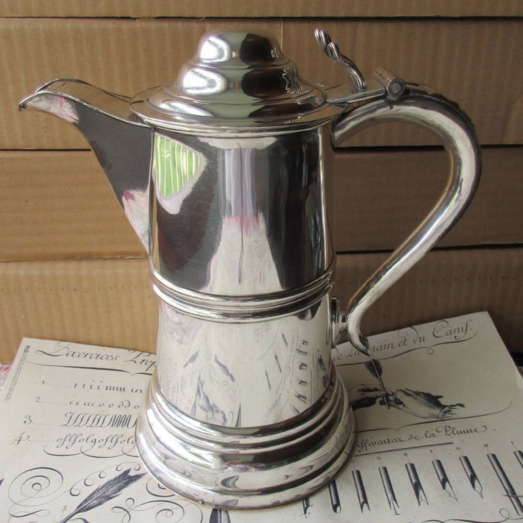 Mid 1800s Polished Metal Flagon Pitcher With Nice Form - Etsy