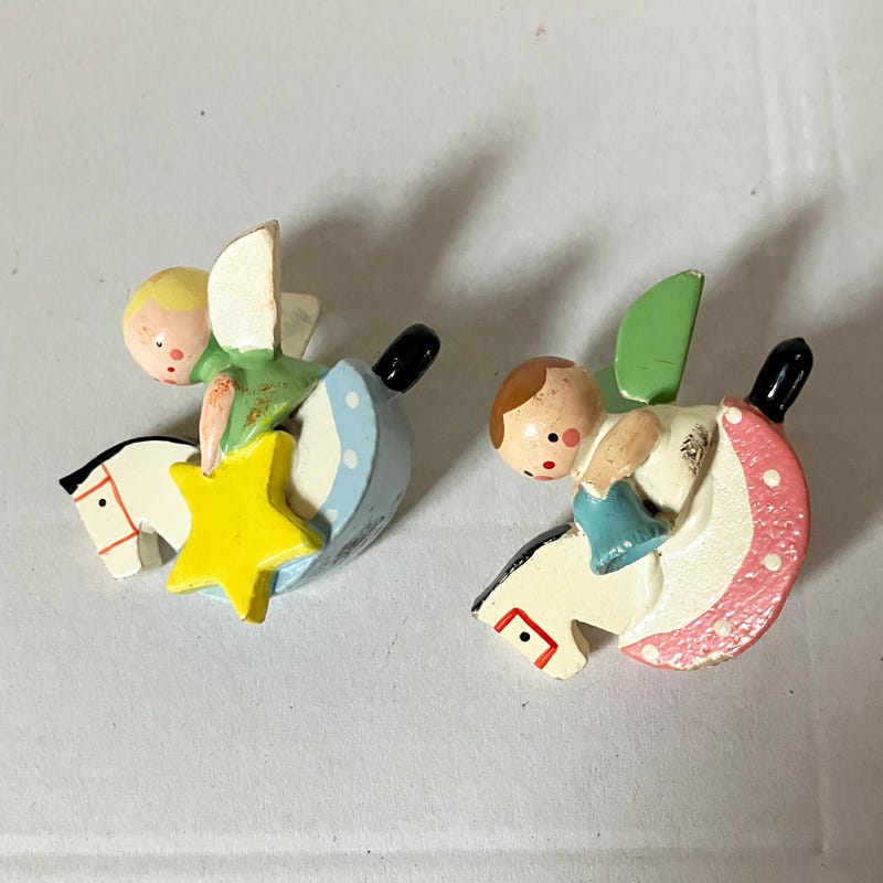 Vintage Wooden Italy Angel - Etsy