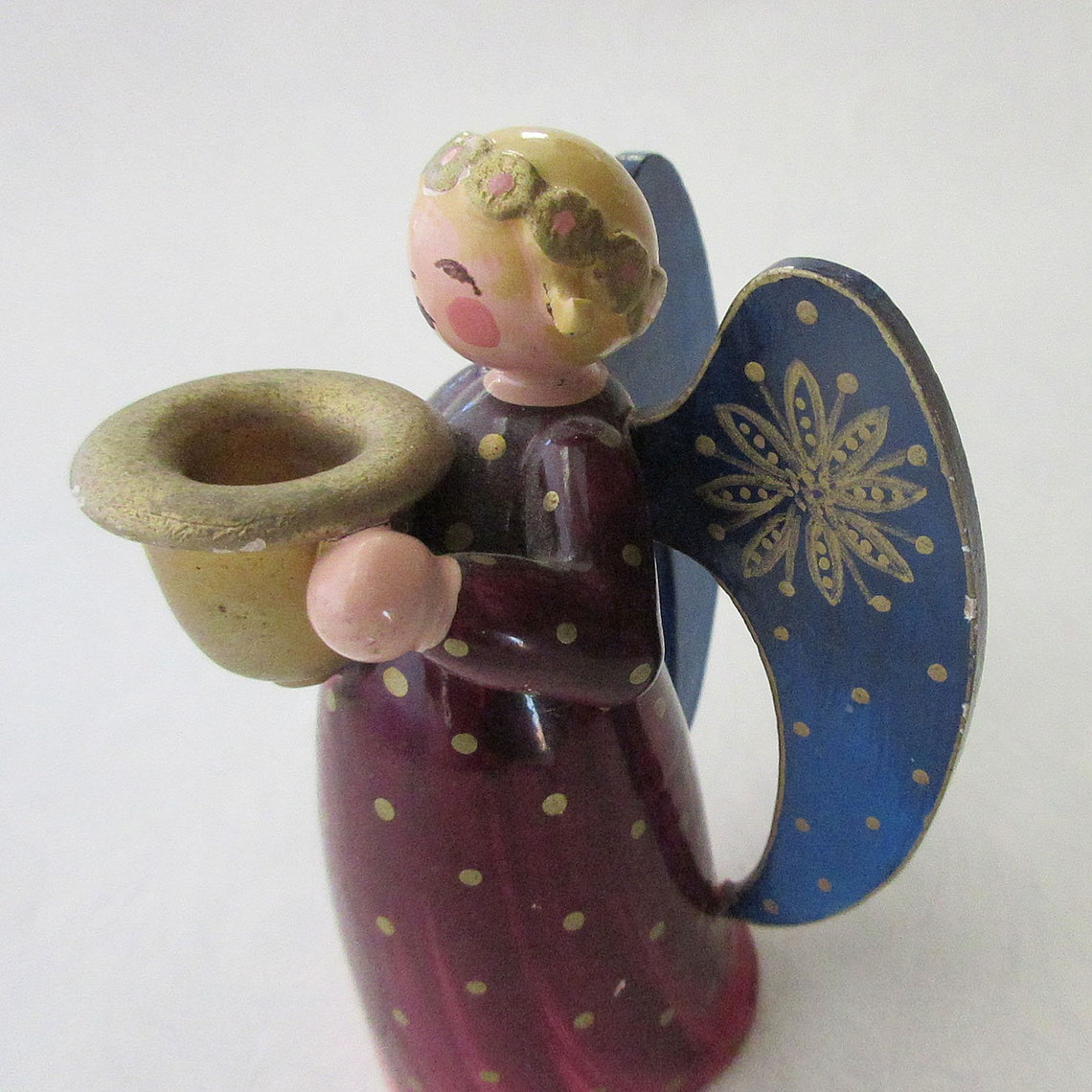 Vintage Erzgebirge East Germany Wendt and Kühn Expertic Wood Angel ...