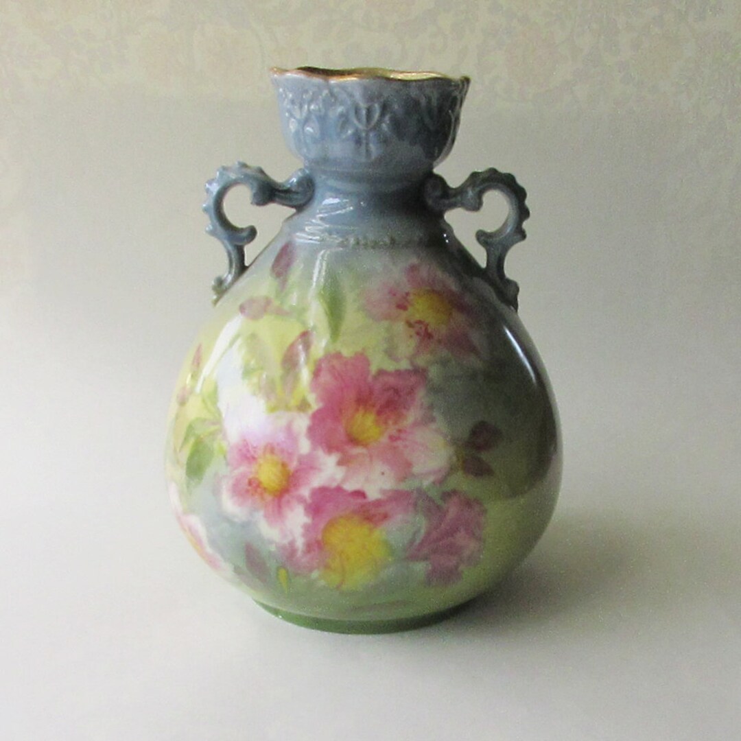 Royal Bonn Circa 1880s Vintage Hand Painted Peonies Vase Germany - Etsy