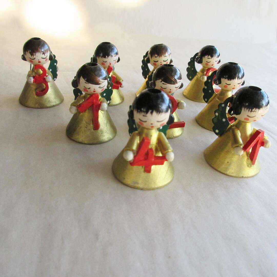 9 Feri Italy Vintage Angels Birthday Cake Toppers Candle Holders ...