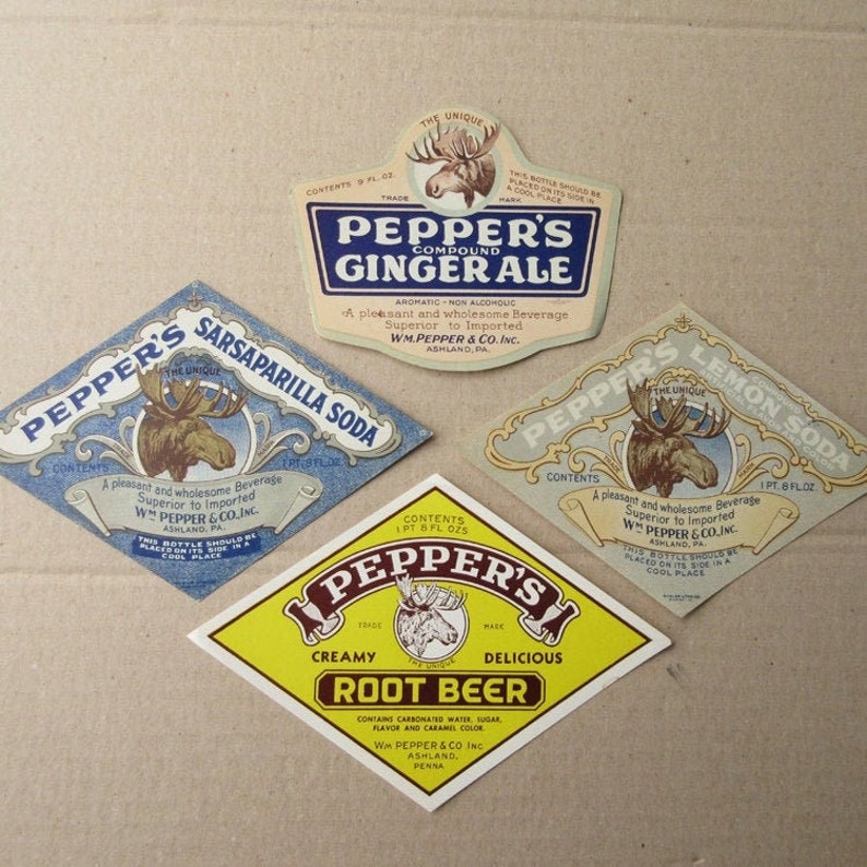 16 Vintage Labels Circa 1911 Moose Paper Bottle Labels - Etsy