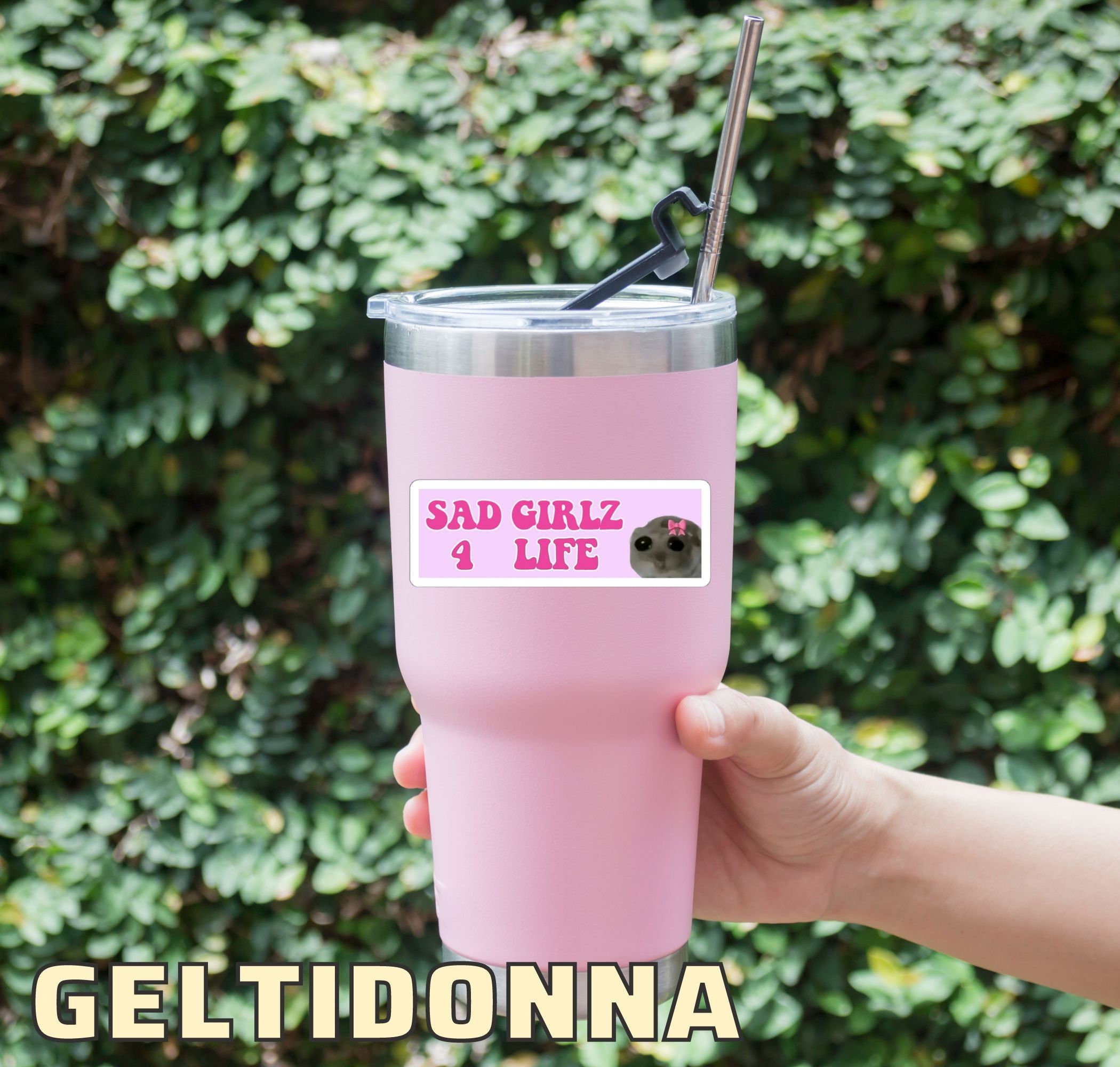 Sad Girl 4 Life Sticker, Funny Meme Sad Hamster Sticker, Trending ...