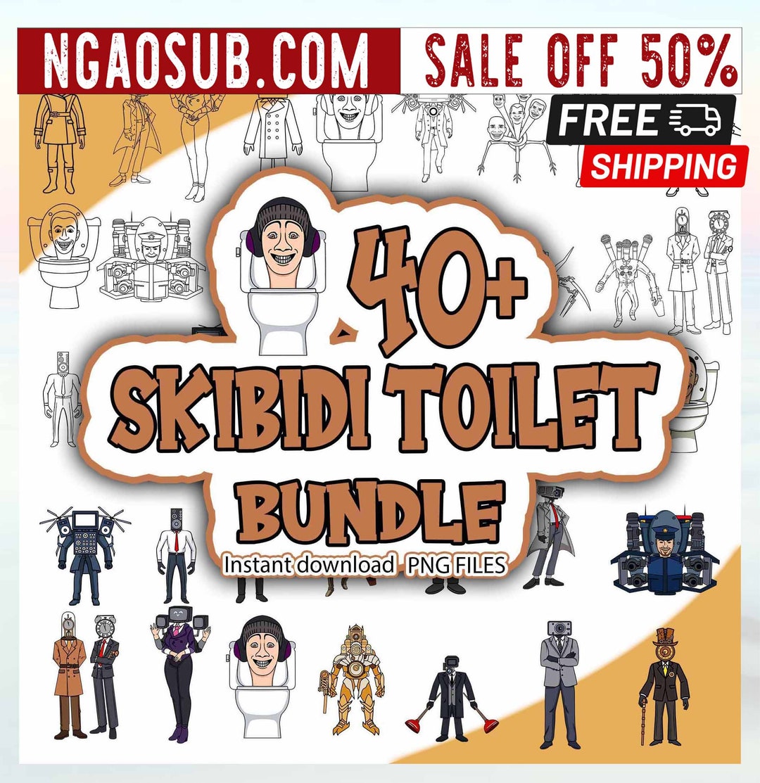 40 Skibidi Toilet Bundle Png, Skibidi Toilet Svg Png 300 Dpi, Designs ...