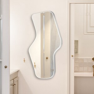 Irregular Shaped Wall Mirror, Asymmetrical Gold Framed Mirror ...