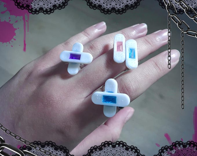 Iryou Bandaid Rings | Yami Kawaii | Band Aid | Hospital | Medicore ...