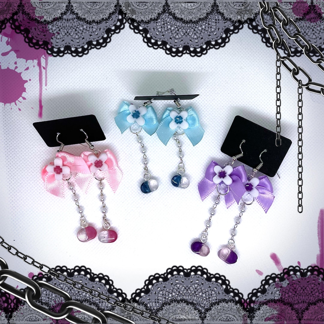 Iryou Bow Earrings | Yami Kawaii | Band Aid | Hospital | Medicore ...