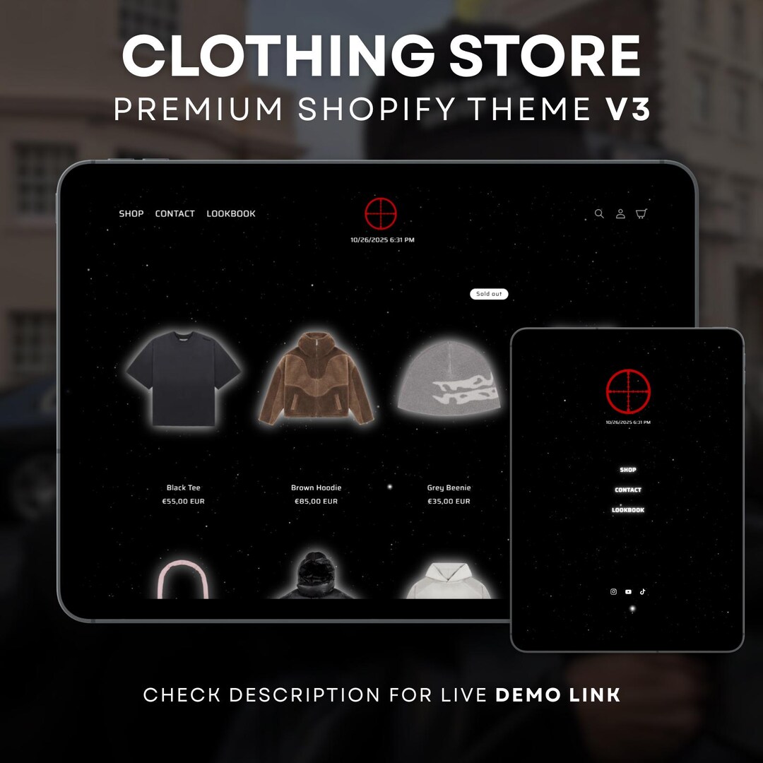 Shopify Clothing Theme V3, Clothing Brand Theme, Enter Page Template ...