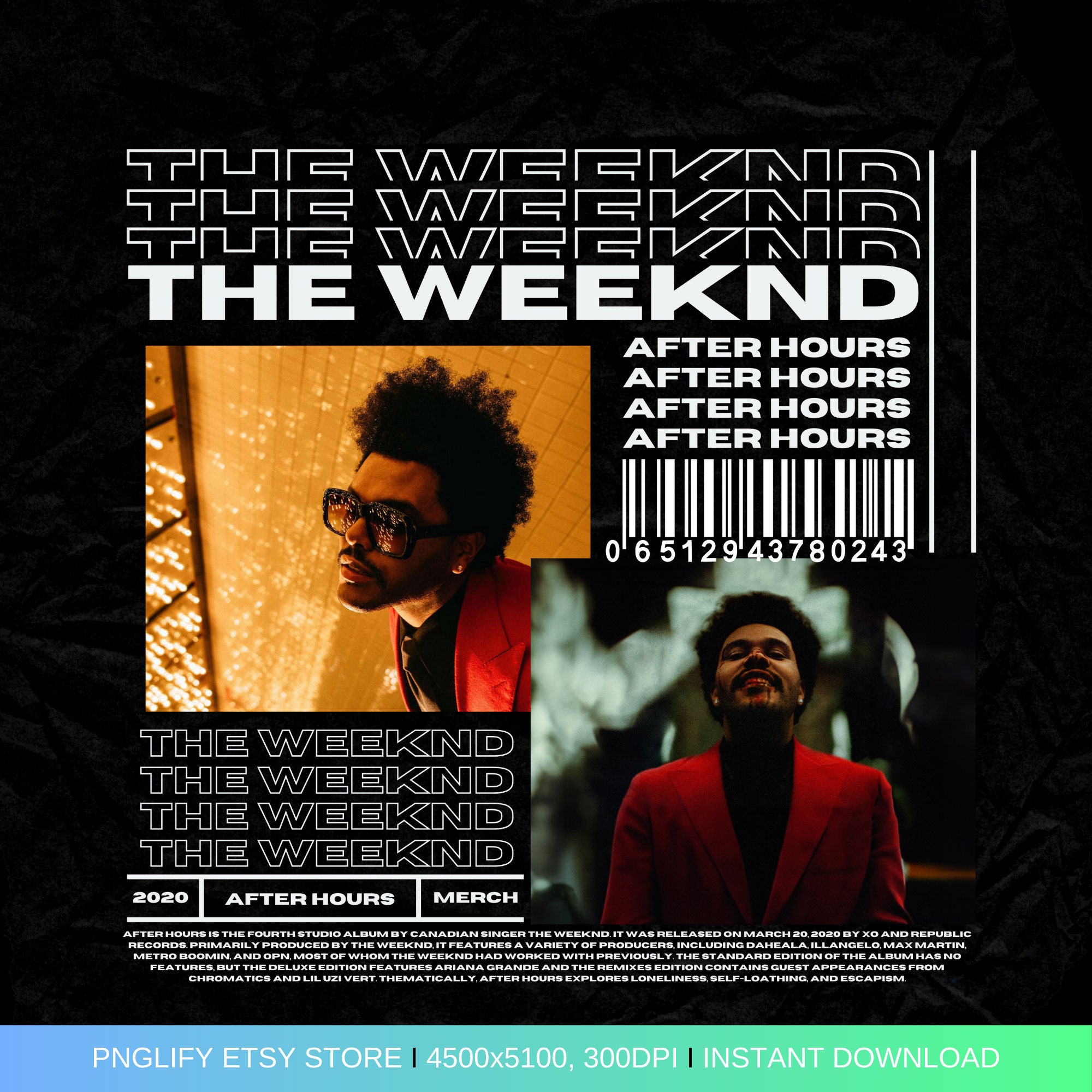 The Weeknd T-shirt Design, Instant Download, Free Commercial Use, After ...