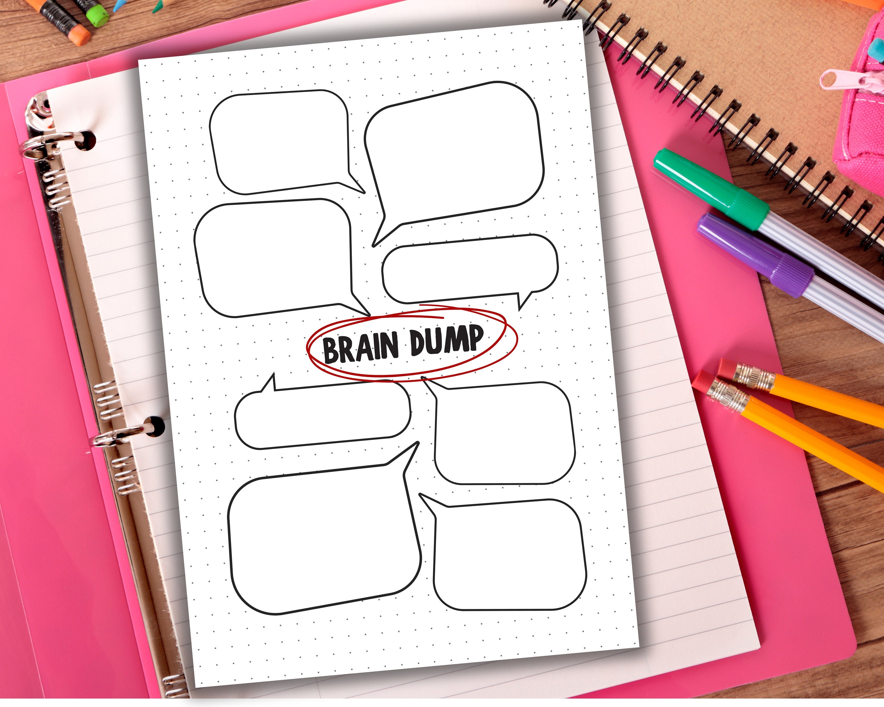 Printable Brain Dump, Printable Journal, A5/A4 Journal Page, Printable ...