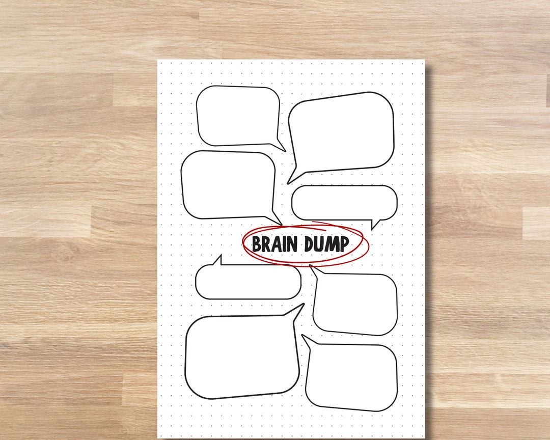 Printable Brain Dump, Printable Journal, A5/A4 Journal Page, Printable ...