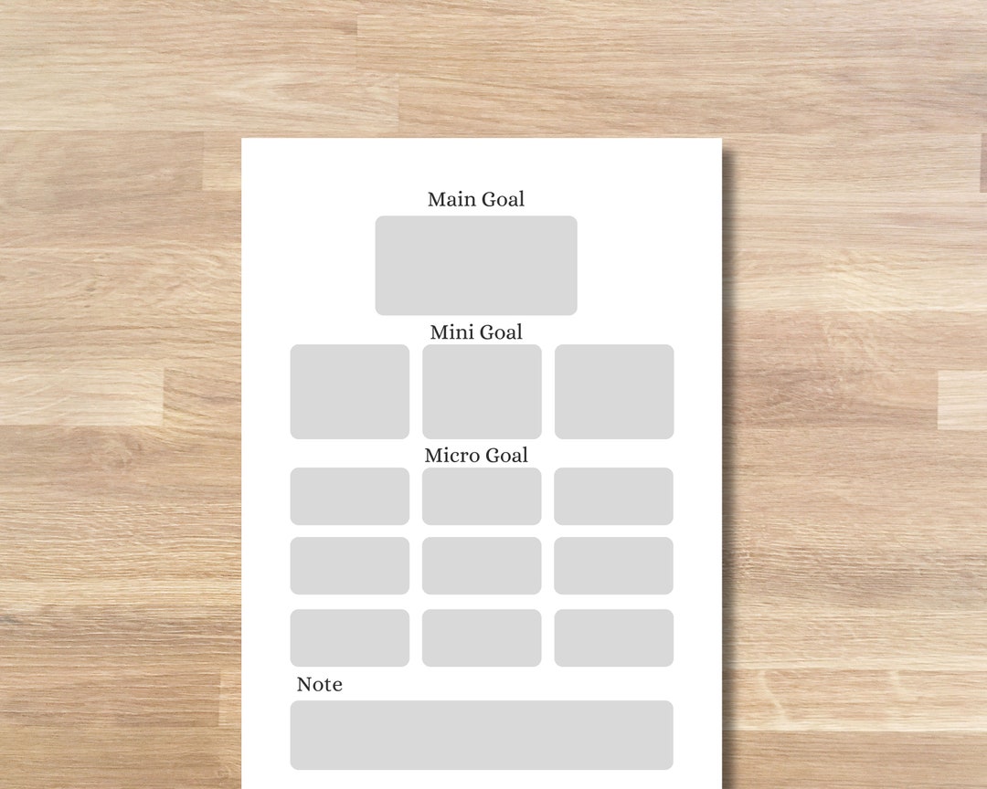Goals Break Down Journal, Printable Journal, Printable Tracker, A5 ...