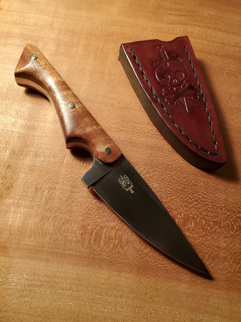 SKZ Micro Knife With Curly Koa Handle - Etsy