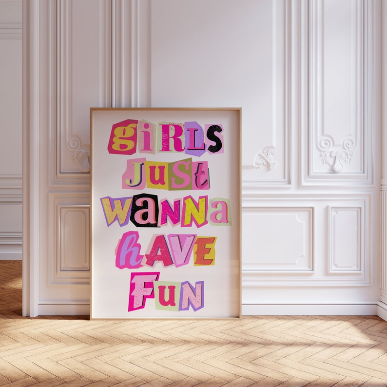 Girly Quote Prints Trendy Typography Magazine Letter Preppy Posters ...