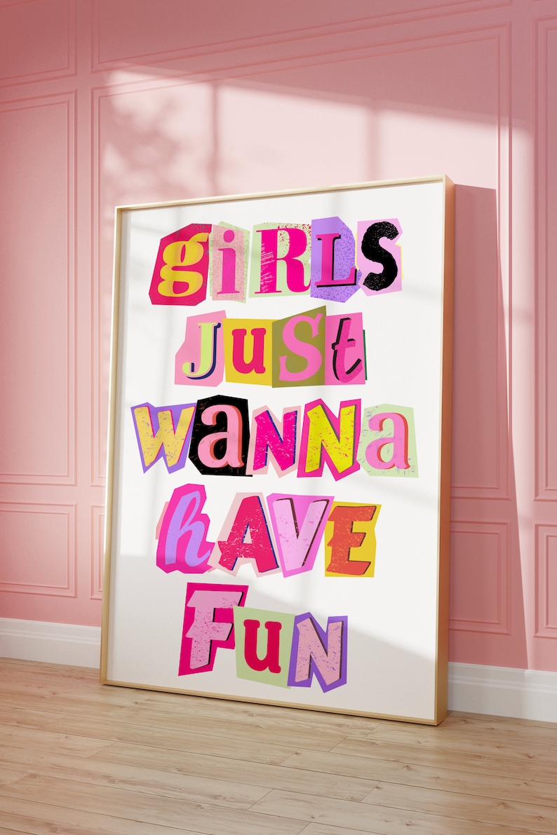 Girly Quote Prints Trendy Typography Magazine Letter Preppy Posters ...
