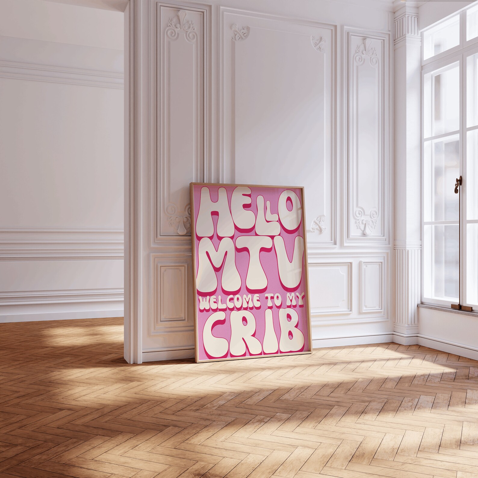 Welcome to My Crib Poster, MTV Poster, Typography Print, Hello MTV ...