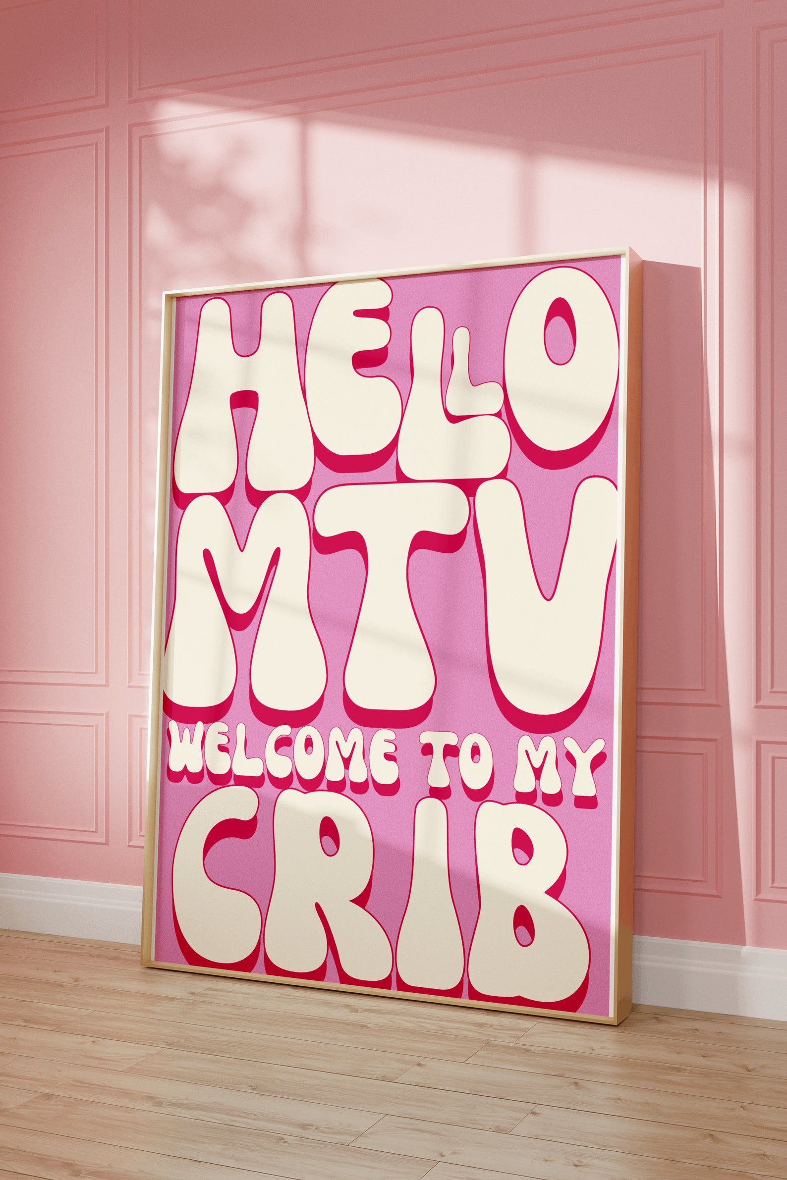 Welcome to My Crib Poster, MTV Poster, Typography Print, Hello MTV ...