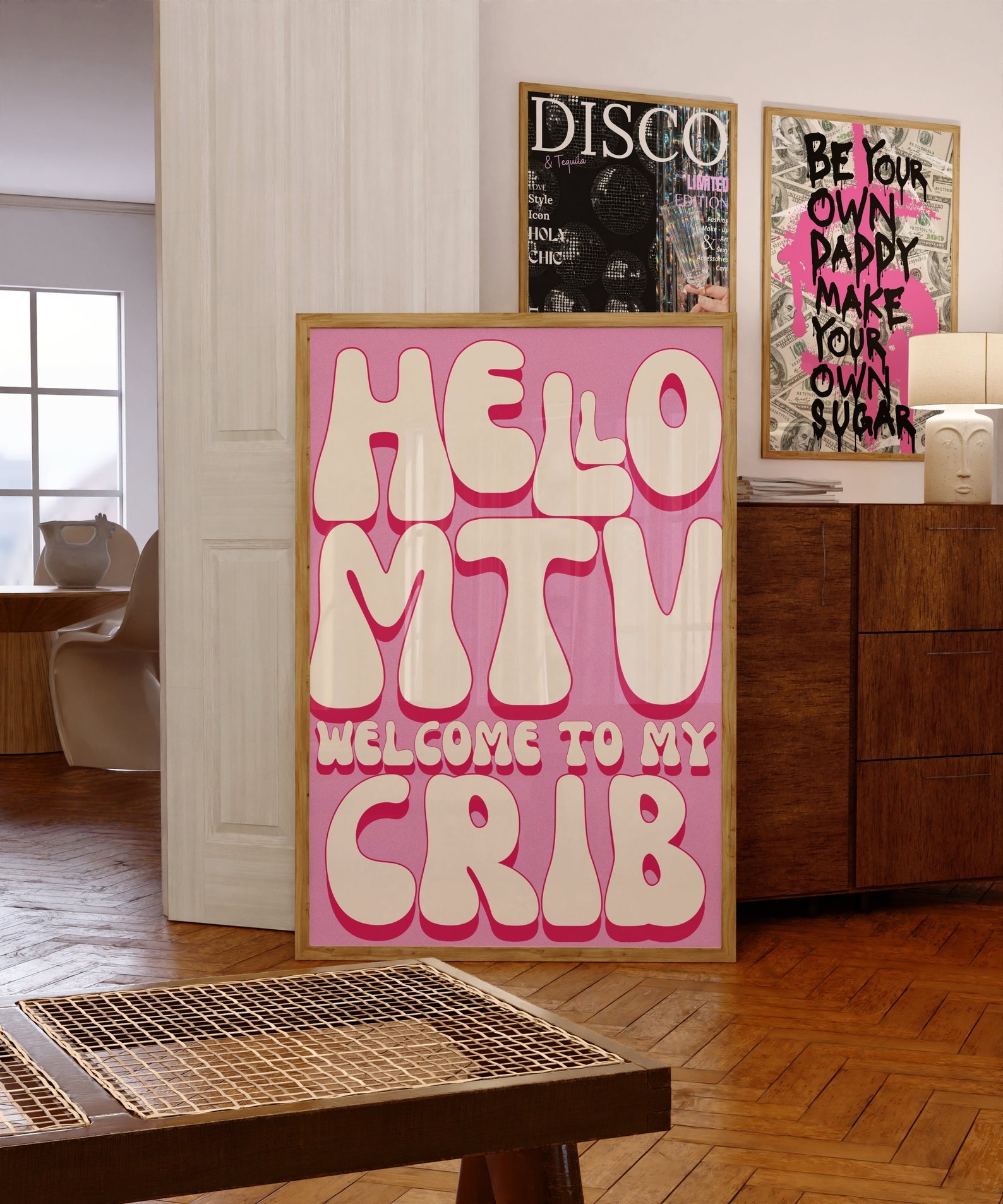 Welcome to My Crib Poster, MTV Poster, Typography Print, Hello MTV ...