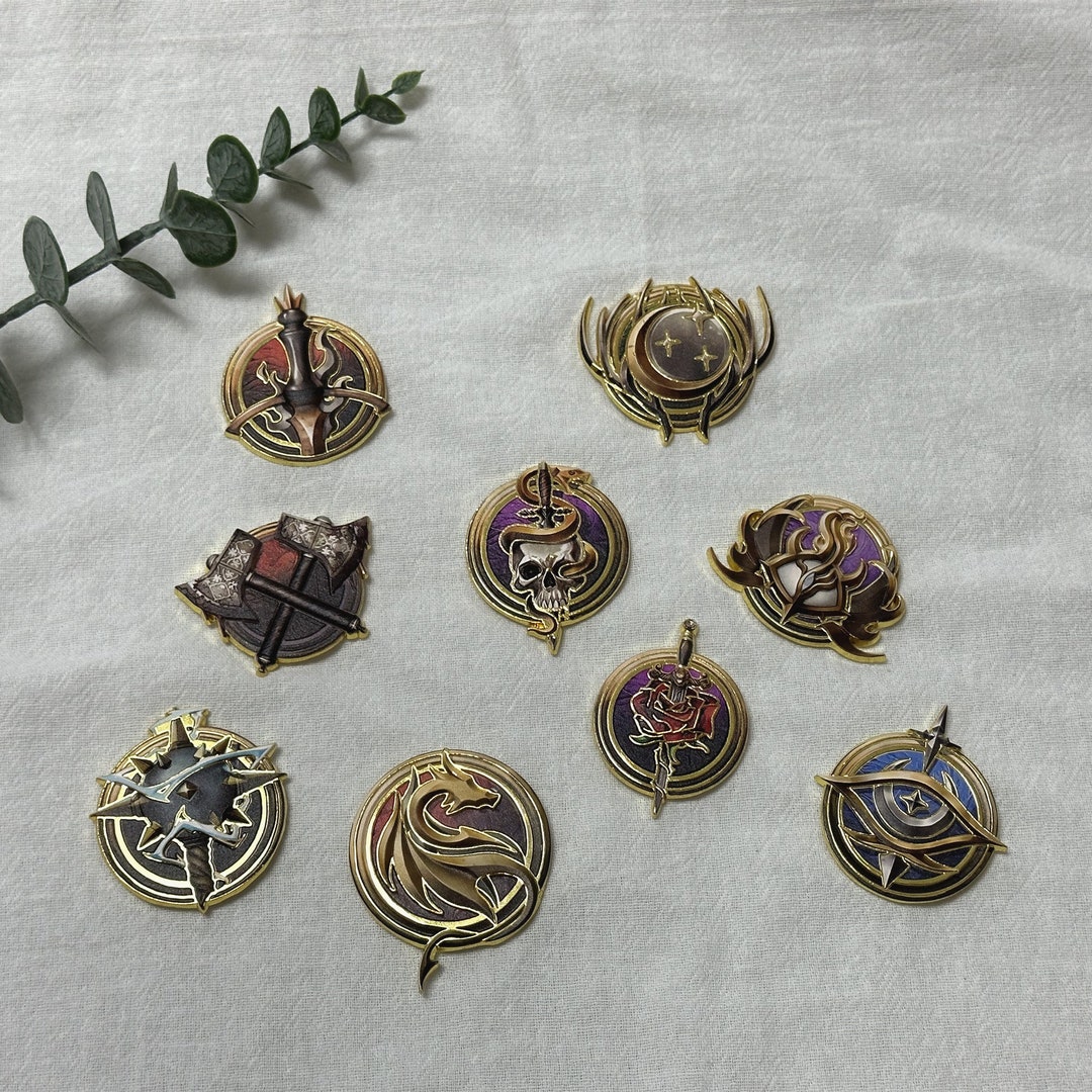 Baldurs Gate 3 Embossed Insignia Metalwork , Magnet Brooch , Gift for ...
