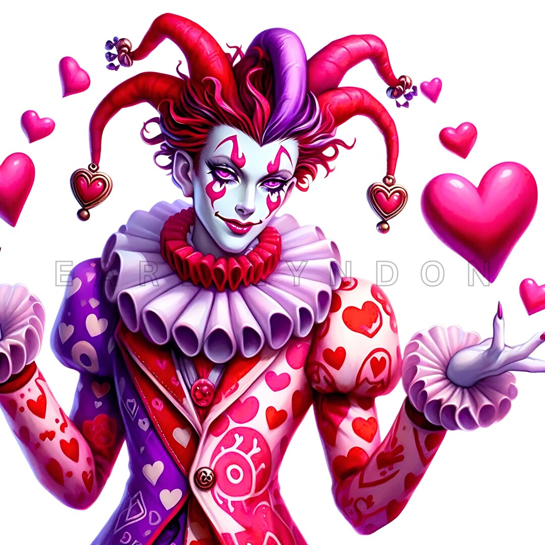 Love Jester Clipart - Mischievous Hearts Juggler, 15 JPG | 300 DPI - Etsy