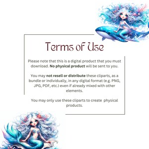 Mesmerizing Mermaid Clipart - Cute Whimsical Marine Doll Fantasy Art ...