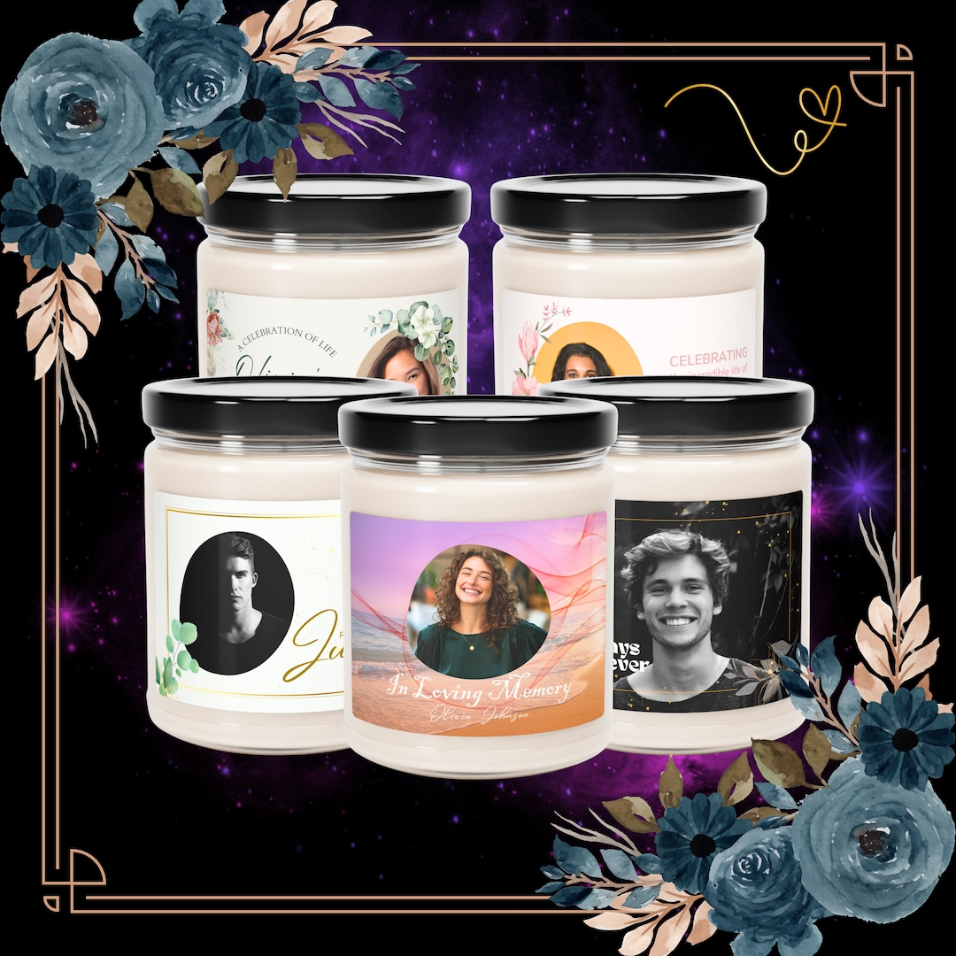 Custom Memorial Candles, Vegan Scented Candles With Custom Labels, Organic Soy Candle ...