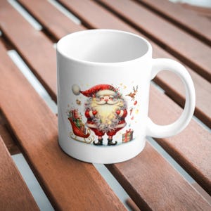 Whimsical SANTA Clipart PNG 15 Cute Santa Claus Christmas Holiday ...