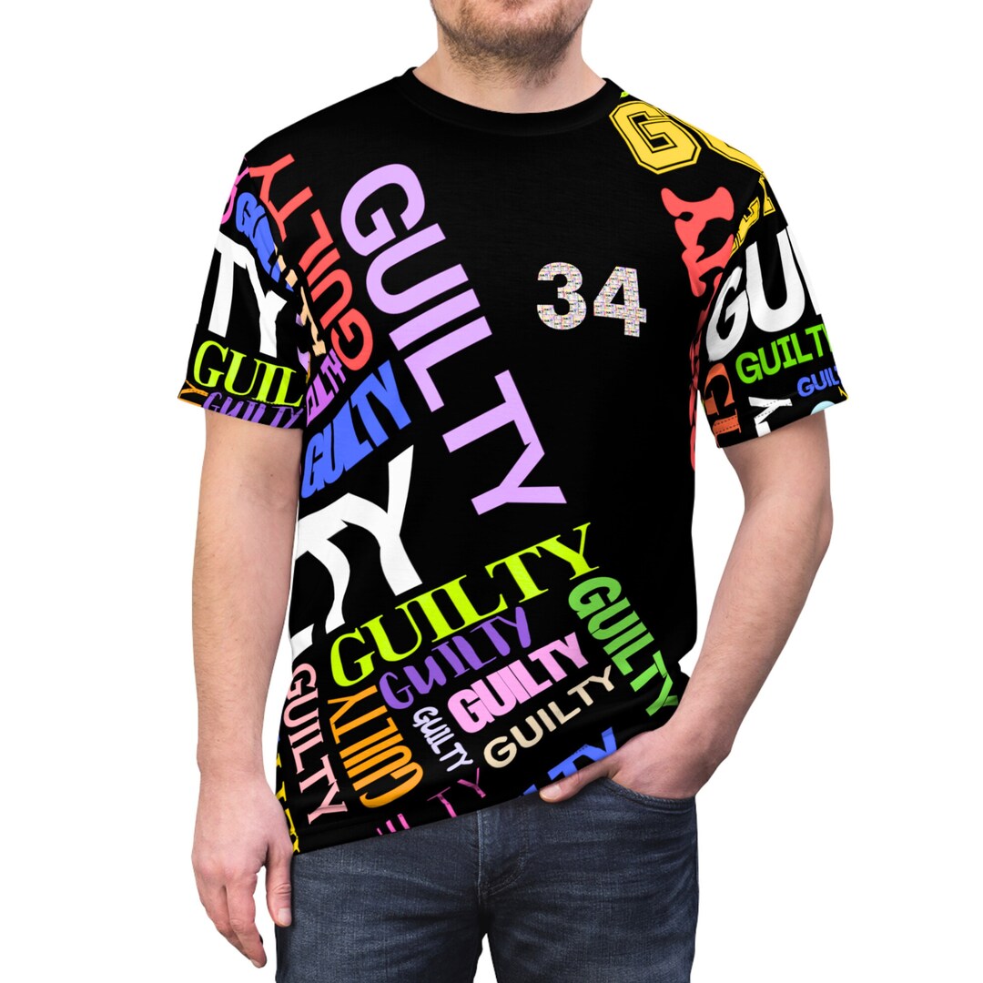 GUILTY 34 Counts Shirt All Over Print Unisex Cut & Sew Tee AOP Limited ...