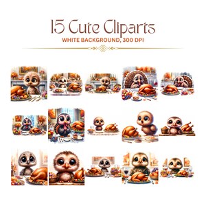 Horrified Turkey Clipart PNG 15 Funny Thanksgiving Junk Journal Digital ...